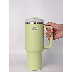 New 40 OZ Quencher H2.0 FlowState Stainless Steel Vacuum Insulated Reusable Tumbler with Straw and Lid for iced/hot Coffee or Tea, Water, Smoothie