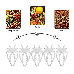 STOBOK 10Pcs Birds Food Holder, Parrot Fruit Vegtable Clips, Plastic Feeder Clamps, Bird Cage Accessories for Budgie Parakeet Cockatiel Conure (White)