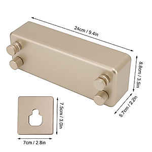 JUOPZKENN 13.8ft Retractable Clothesline,Wall Mounted Heavy Duty Thickened Stainless Steel Double Laundry Line,Clothes Drying Line for Balcony Hotel(Gold)