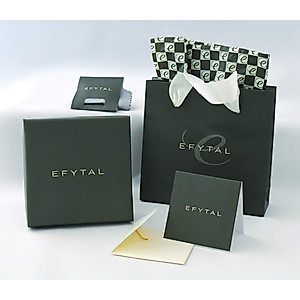 EFYTAL Sterling Silver Mother Daughter Necklace, Gifts for Mom from Daughter, Daughter Gift from Mom, Mother Daughter Jewelry, Sentimental Gifts for Mom, Mom Necklace for Women, Sterling Silver, Cubic