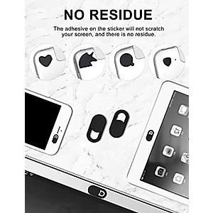 IGIDY Webcam Cover Slide 3-Pack,Webcam Sticker 40-Pack,Suitable for Laptop, Tablet, Echo dot, MacBook Pro, iPhoneiPad, iMac, Universal Camera Cover to Protect Your Privacy and Security