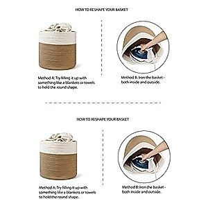 Bone Dry Pet Storage Collection Decorative Cotton Rope Basket/Bed, 15.75x6.25, White/Pink Pom Poms