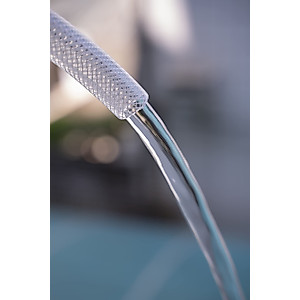 3/4" ID x 1" OD - 10 Ft High Pressure Braided Clear PVC Vinyl Tubing Flexible Vinyl Tube, Heavy Duty Reinforced Vinyl Hose Tubing, BPA Free and Non Toxic