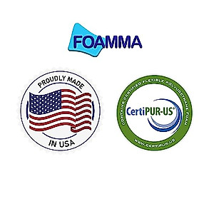 Foamma 3" x 26" x 63" Memory Foam Roll-Up Camping Mattress, CertiPUR-US Certified Foam, Quilted Soft Cover, Made in USA, Portable and Comfortable