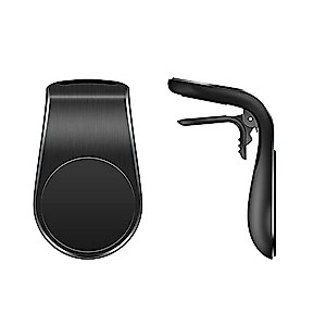 Strong Metal Magnetic Phone Car Mount Air Vent Mini Phone Stand Mobile Phone Holder for Smartphone for iPhone (Black)