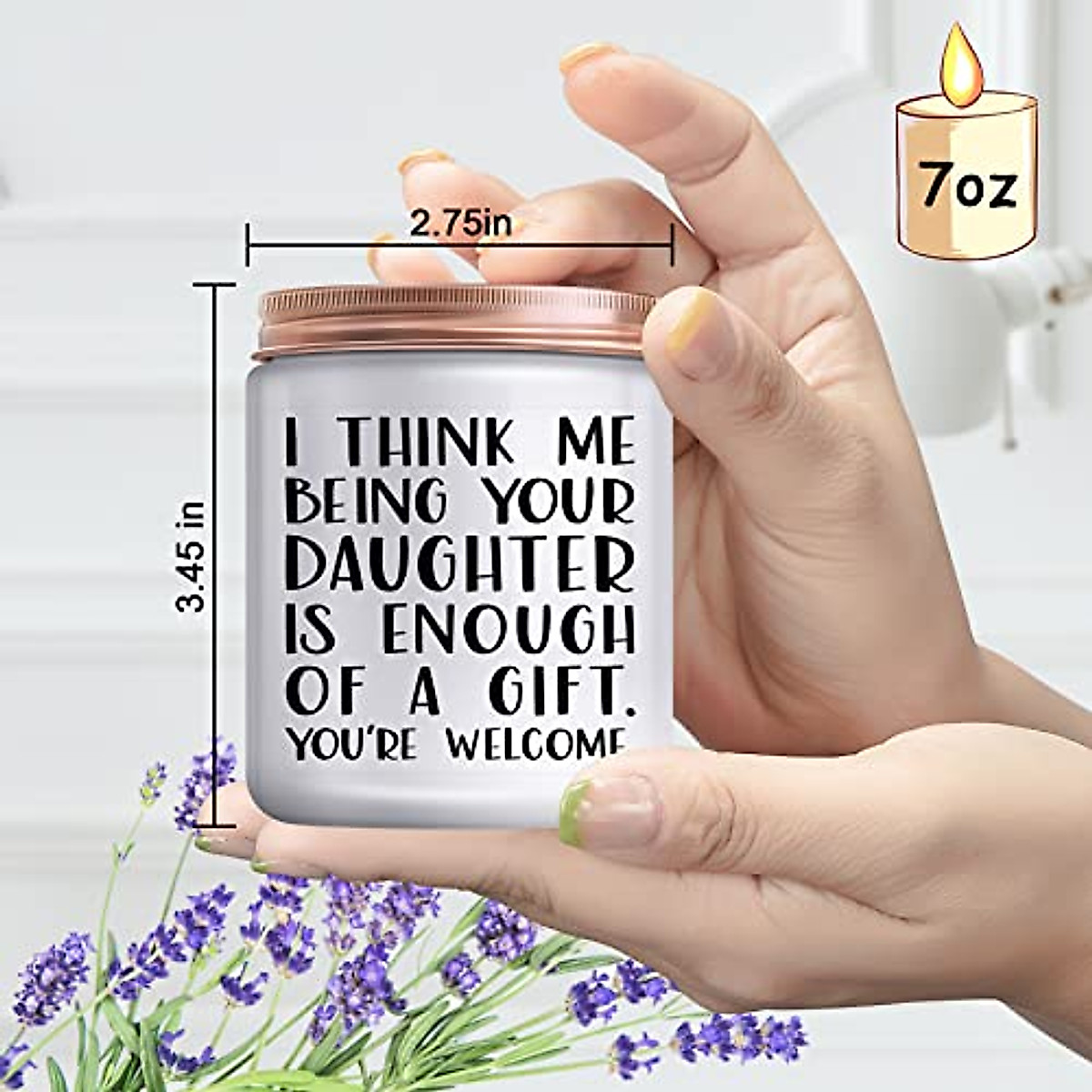 Mom Gifts from Daughter for Dad - Funny Birthday Gifts for Mom Women Christmas Thanksgiving&Mother's Day Gift Lavender Candle
