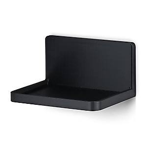 BRAINWAVZ [EOL] Universal Floating Shelf Mount for Security Cameras Baby Monitors Speakers Plants Toys & More Screwless Holder Strong Adhesive Easy to Install, 4.6” x 3.3 (SHELF150) (Black) [EOL]