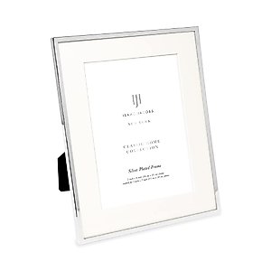 Isaac Jacobs 7x9 (Matted 5x7) Silver Metal Picture Frame, Classic Metal Photo Frame Made For Tabletop & Hanging Display, Home and Office Décor, Photo Gallery and Wall Art (7x9 (Matted 5x7), Silver)