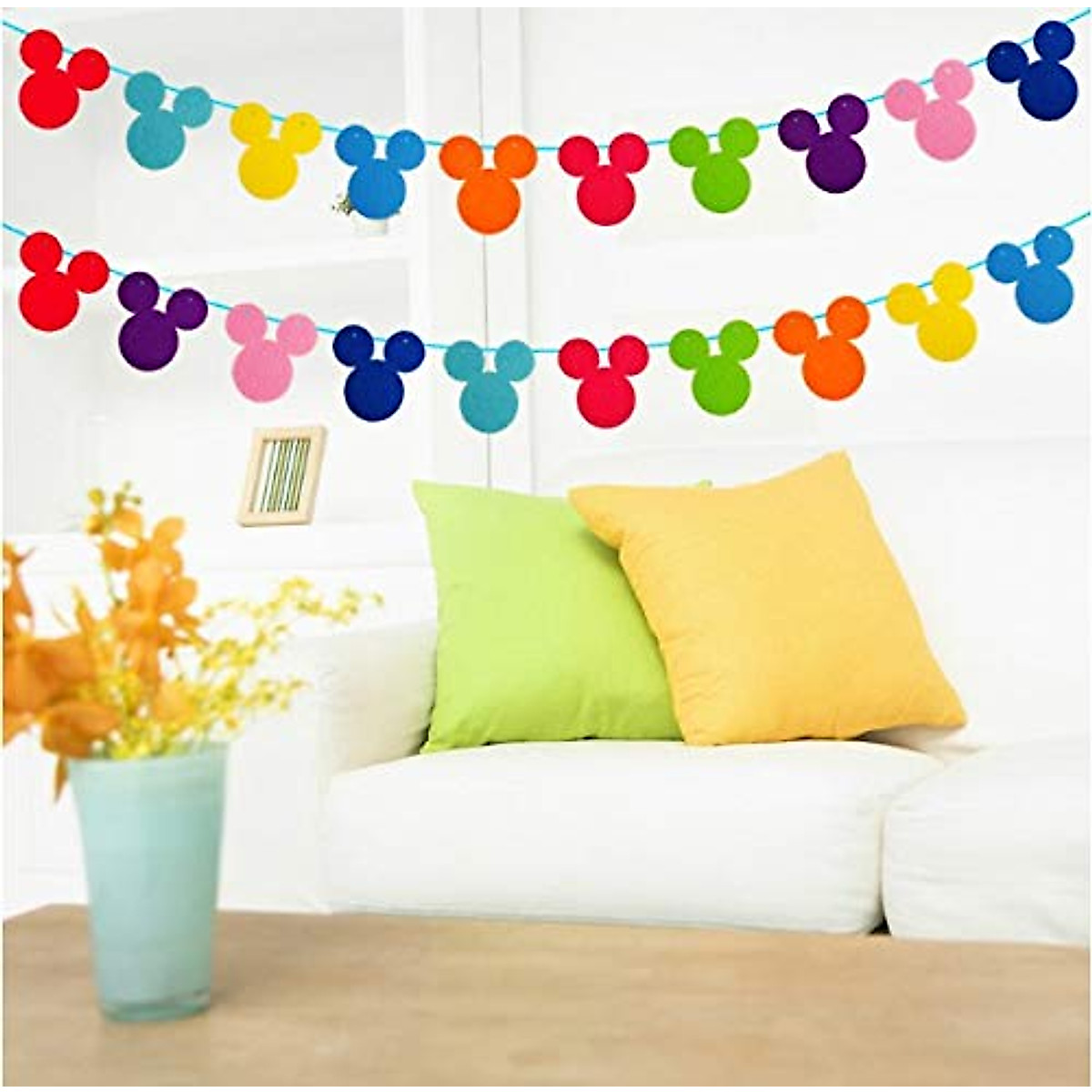 Kinyanco Colorful Mickey Mouse Garland for Parties & Decor