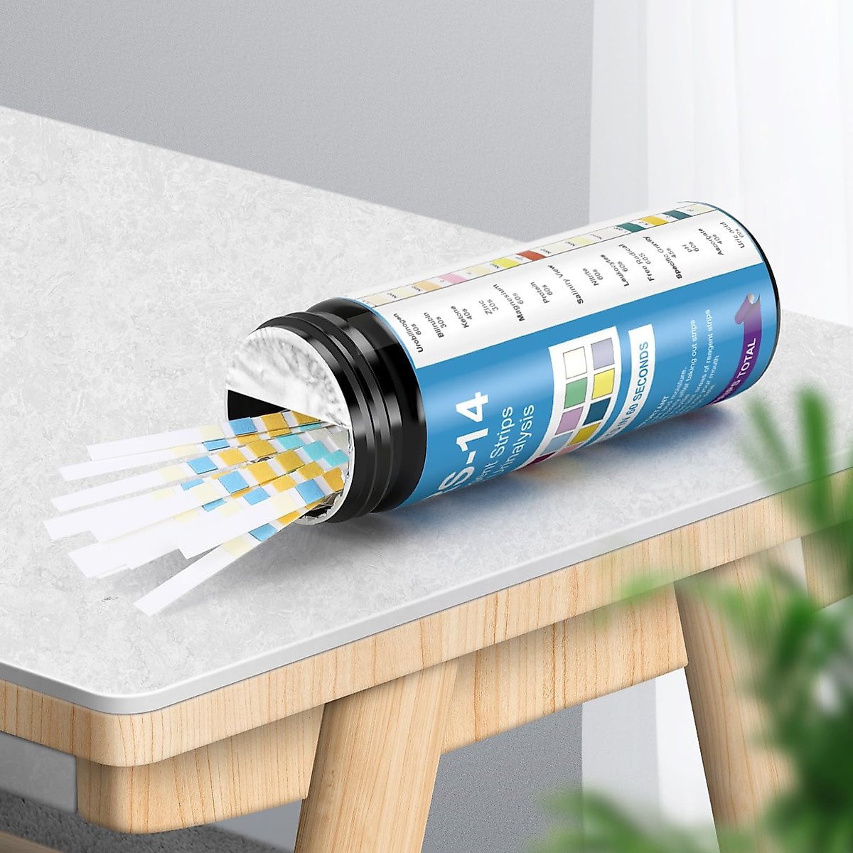 Urine Test Strips 14 Parameters 100 Count, Urinalysis Urine Test Strip for UTI, Keto, Ketosis, Protein, Specific Gravity, Ketone