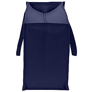 VANESSA ROSELLA Personalized Gift 100% Cotton Canvas Chic Tote Bag - Top Zipper Closure Option - With PomPom and Embroidery Customize Option (Navy)