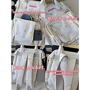 irLocy Star Backpack Y2K Backpack Cute Preppy Backpack Aesthetic Backpack Y2K Accessories (purple)