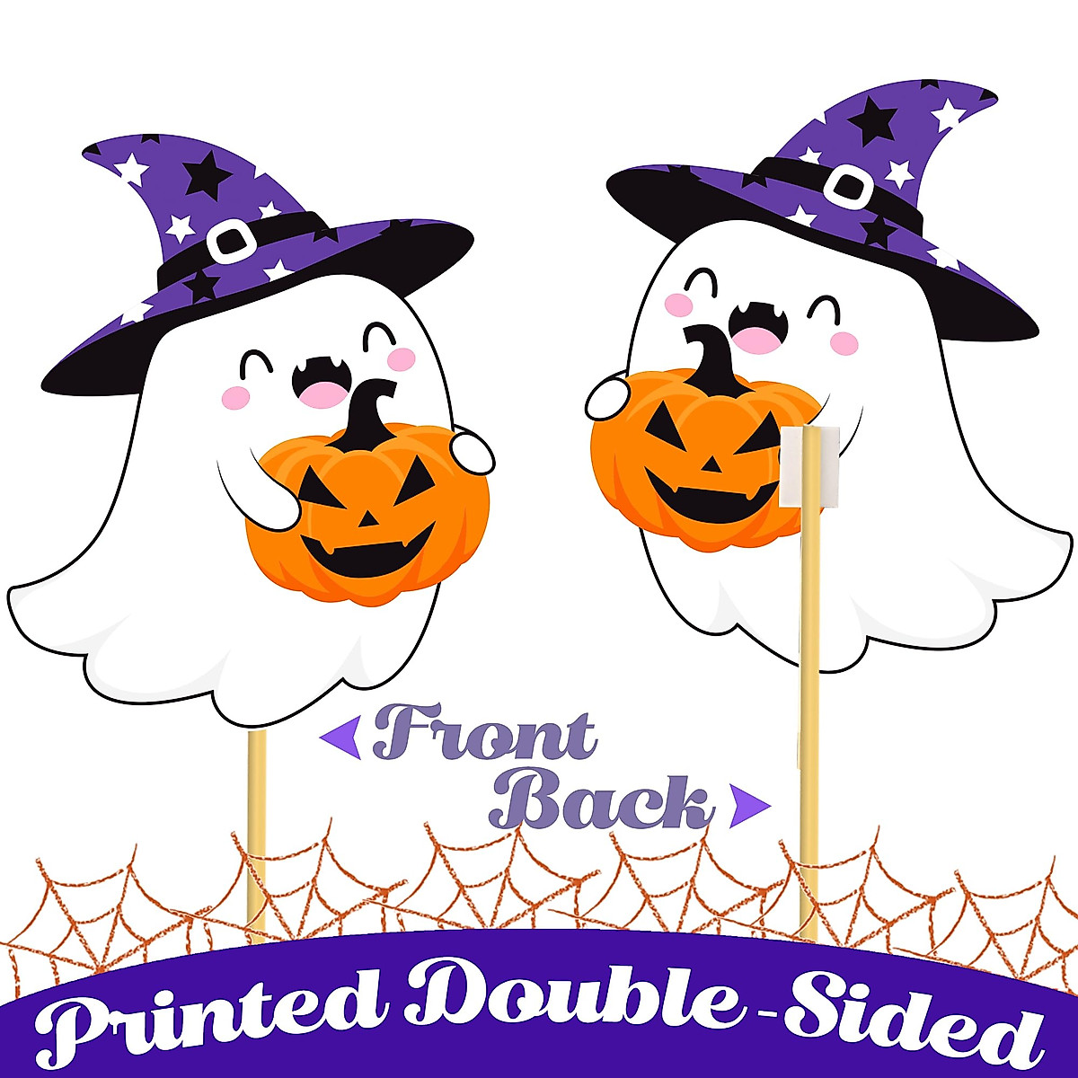 A Baby is Brewing Halloween Centerpiece Sticks 17Pcs Halloween Baby Shower Decorations Baby Brewing Little Boo Party Table Topper Decorations for Halloween Pregnancy Gender Reveal Party Supplies