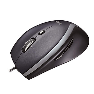 Logitech M500 Corded Mouse – Wired USB Mouse for Computers and Laptops, with Hyper-Fast Scrolling, Dark Gray