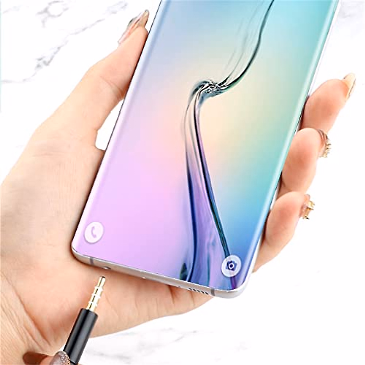 ADKNY Wired Bone Conduction Headphones, Sports Headset Built-in Microphones Lightweight, for Running Cycling Workout Hiking Gym,3.5MM, Black