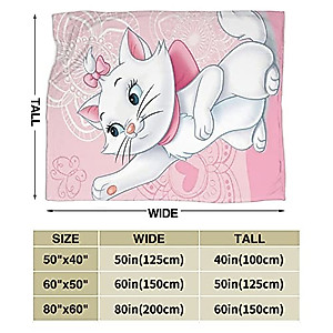 BLACK SP Marie from The Aristocats Ultra-Soft Fleece Blanket Throw Super Soft Fuzzy Cozy Warm Lightweight Hypoallergenic Plush Bed Couch Living Room Decor 50inchX40inch
