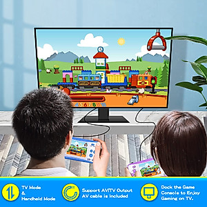 Haopapa Retro Handheld Games Console for Children with 168 Classic Games Built-in 2.5 Inches Color Screen Portable Video Game Player Support TV Output Electronic Game Toys for Boys Girls (Purple)