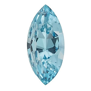 Synthetic Aquamarine Marquise March Birthstone Bypass Ring, 10k Yellow Gold, 12k Green and Rose Gold Black Hills Gold Size 8.5