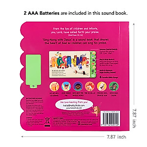 Sing Along with Jesus Christian Sound Books for Toddlers 1-3 | Musical & Religious Toddler Books | Ideal Baptism Gifts for Boys and Girls - Interactive Baby Books for 1 Year Old for Easter Baskets