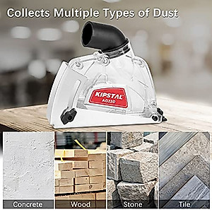 KIPSTAL Cutting Dust Shroud for Angle Grinder 4-1/2-Inch to 5-Inch and Cutting Wheel Diamond Saw Blade 5-Inch X 1 PCS