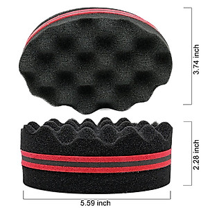 4 Pcs Varied Small Hair Twist Sponge Brush For Dreads Locking Twist Afro Curl Coil Wave Hair Care Tool (Blend)