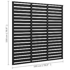 Fence Panel,Garden Fence Border,Portable Fence,Privacy Fence,Fencing for Yard,Private Fence,Garden Fence for Dogs,for Patio,Backyard,Outdoor Pool,Porch,WPC 70.9"x70.9" Black