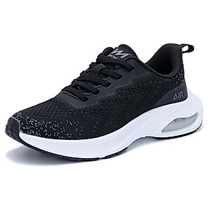 JARLIF Air Running Shoes for Women Athletic Tennis Shoes Breathable Lightweight Sport Shoes Supportive Walking Gym Jogging Sneaker Black 9