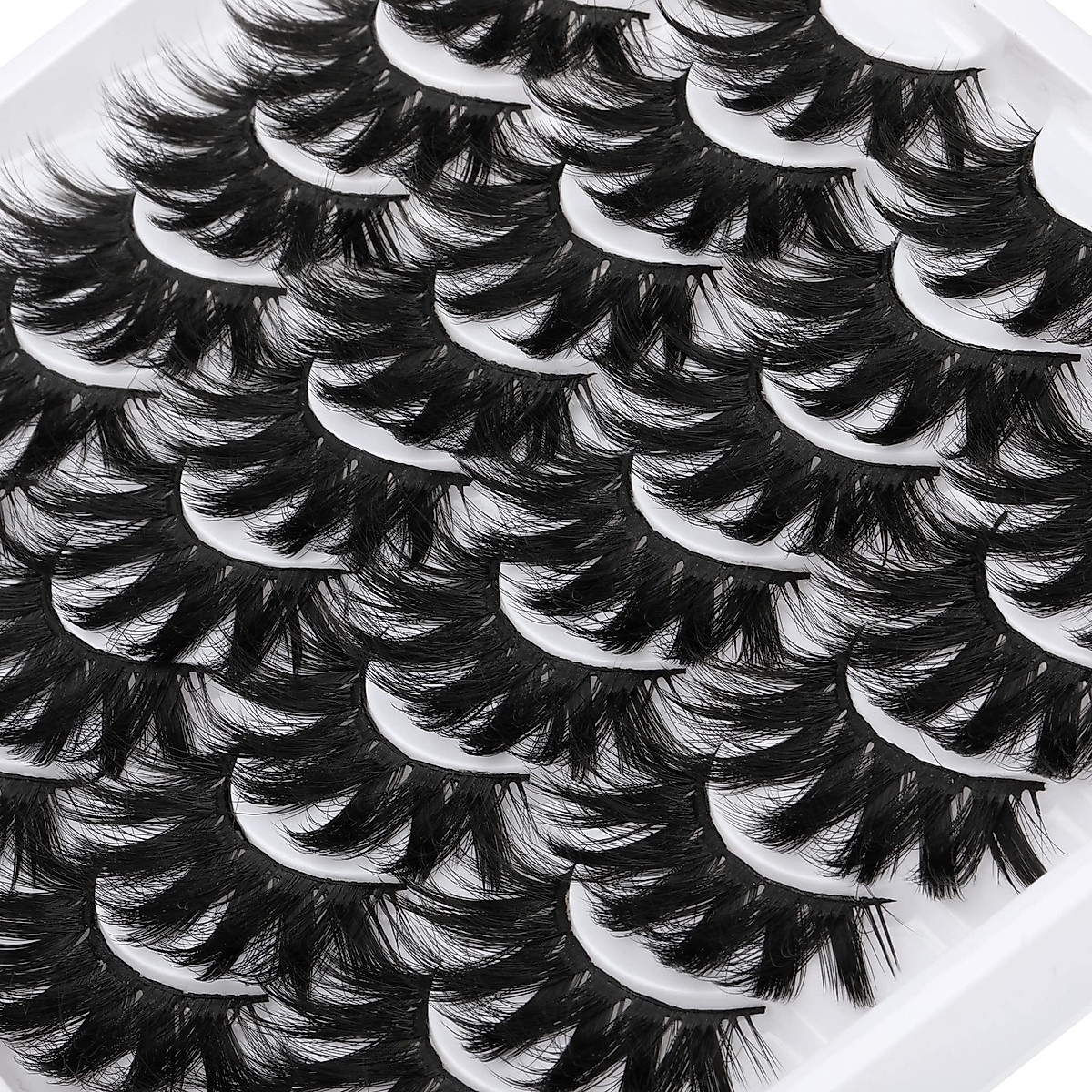 ALICROWN Dramatic Eyelashes Fluffy Mixed False Lashes Lightweight Handmade Soft Volume 16 Pairs Faux Mink Lashes Pack