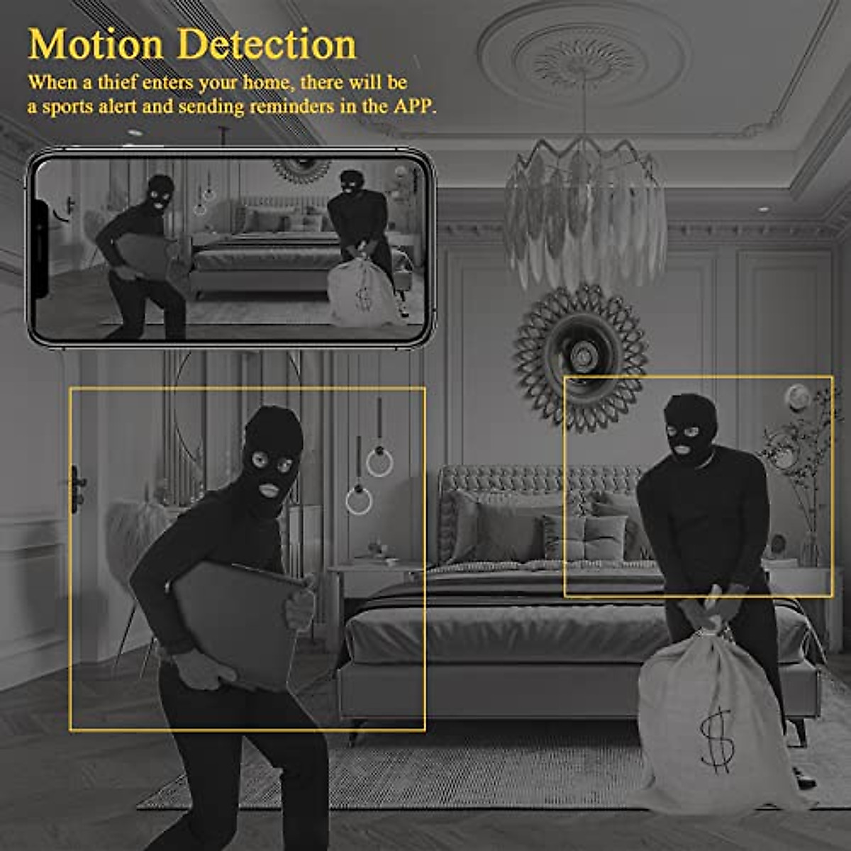 Chihod Hidden Camera Mini Spy Camera: Security Cameras Indoor Outdoor - HD 1080P Portable Camera - WiFi Wireless Camera with Night Vision - Motion Detection - Nanny Cams Home & Office
