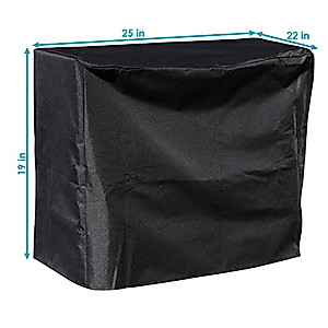 Sunnydaze 2-Foot Firewood Log Rack Cover - Heavy-Duty Weather-Resistant PVC Construction - Black