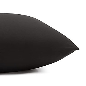 Amazon Basics Lightweight Super Soft Easy Care Microfiber 3-Piece Bed Sheet Set with 14-Inch Deep Pockets, Twin XL, Black, Solid