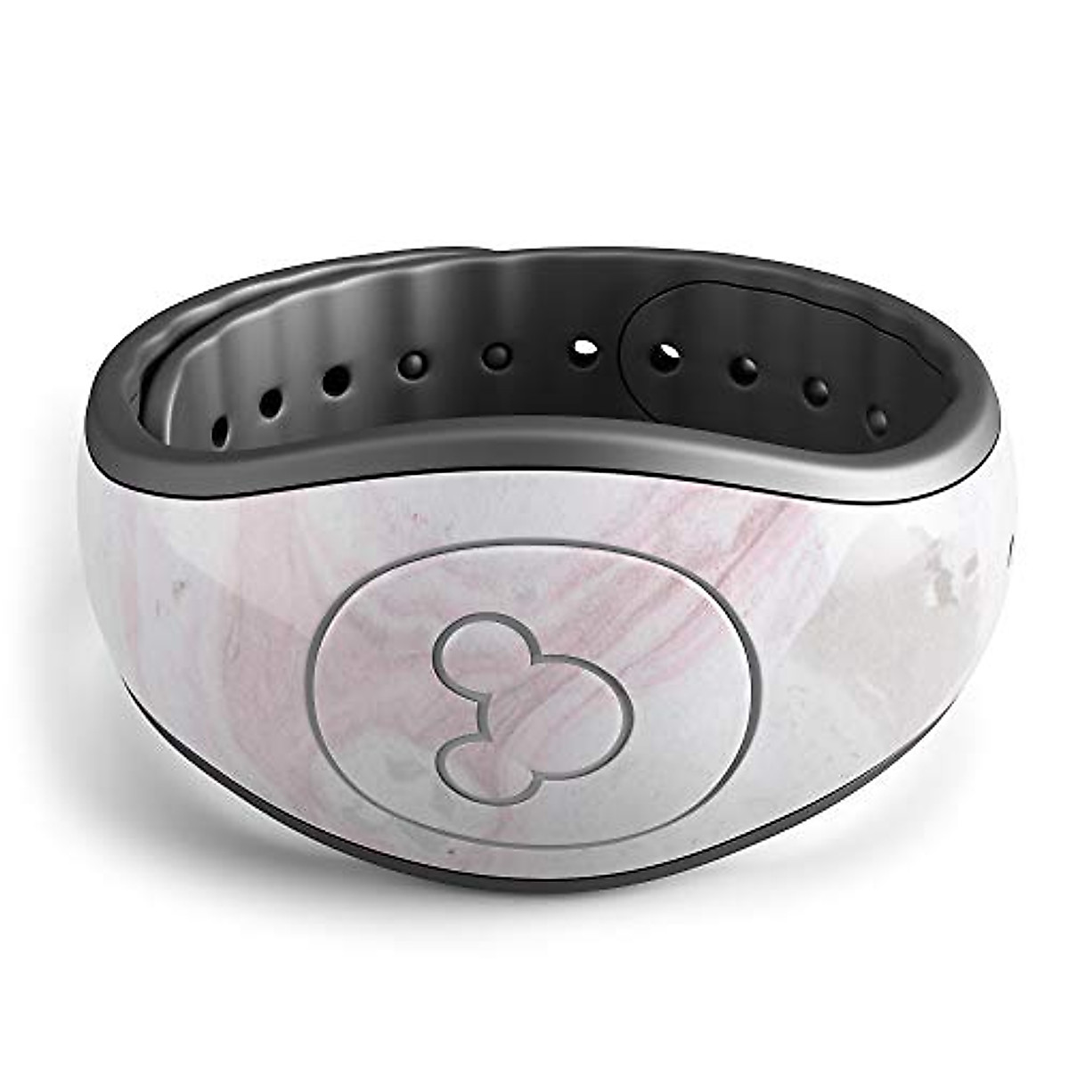 Design Skinz Mixtured Pink and Gray v4 Textured Marble Premium Vinyl Decal Wrap Cover for The Disney MagicBand 2 (Fits MagicBand 2 for Disney Parks)