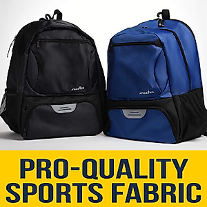 Athletico Premier Tennis Backpack - Tennis Bag Holds 2 Rackets in Padded Compartment | Separate Ventilated Shoe Compartment | Tennis Bags for Men or Women (Black)
