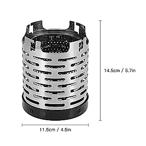 Lixada Outdoor Heater, Outdoor Portable Gases Heater Cover, Warmer Stoves Heating Cover, 4.5 5.7in (D H), Stainless Steel + Iron