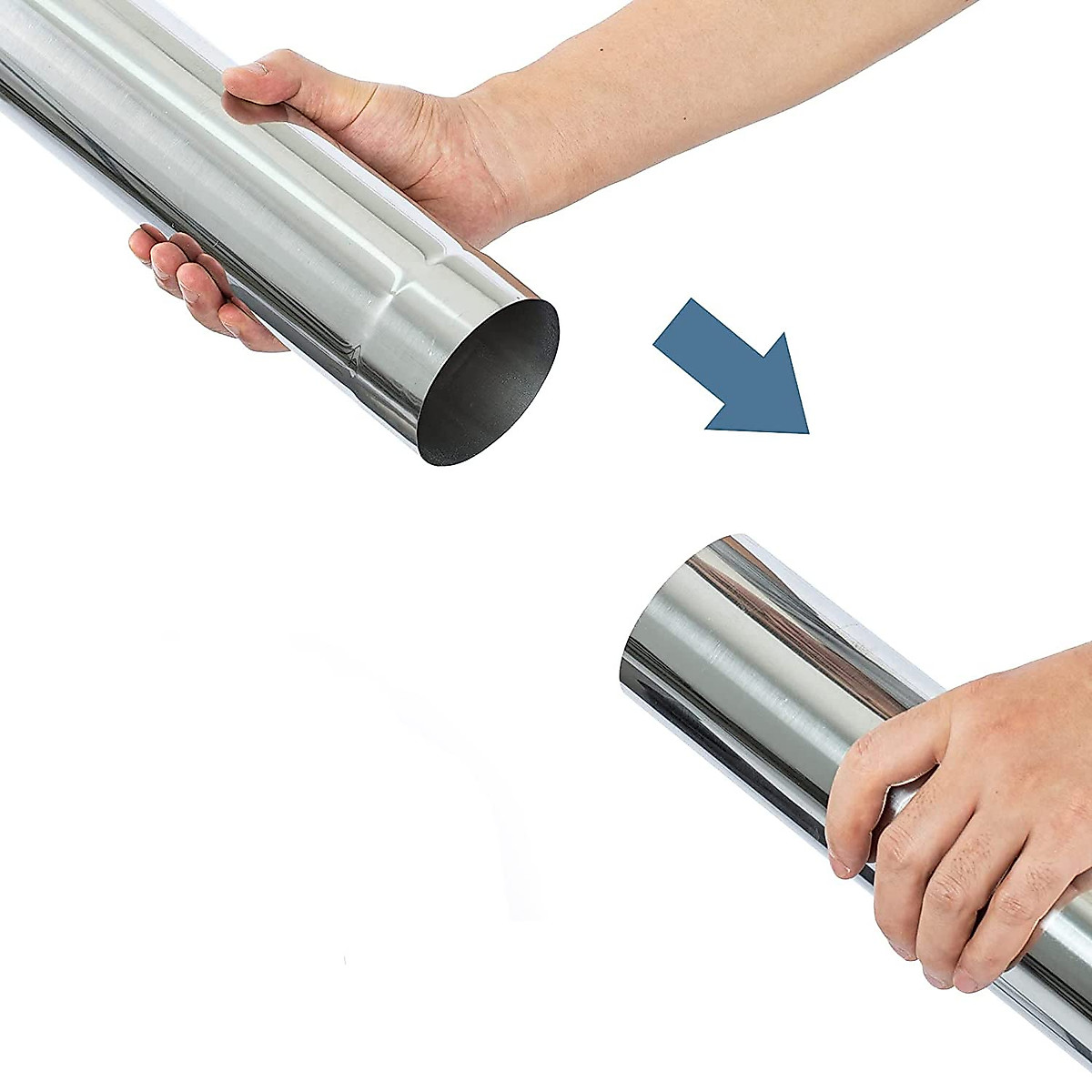 SoloWilder Wood Stove Pipe Flue Extension Stainless Steel Chimney, Diameter 2.36", 4 Straight with 1 Elbow(36cm/14.17in)