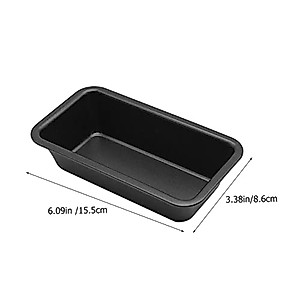 UPKOCH 4 Pcs bread toast box cake stencil rectangular Bread Toast rectangular bread pan broiler pan for oven toast baking tray metal toast baking toast baking tools carbon steel bakeware