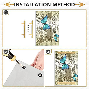 Beautiful Butterfly Bathroom Vanity Tray Counter Organizer Eiffel Tower Bathroom Counter Tray Jewelry Plate Holder Decorative Organizer with Handles Countertop Storage for Bathroom Table Kitchen