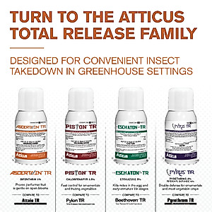 Ascertain TR Greenhouse Fogger (2oz Can) by Atticus (Compare to Attain) - Total Release Bifenthrin Insecticide/Miticide - Controls Mites, Aphids, Thrips, Fungus Gnats, Whiteflies, and Caterpillars (Packaging May Vary)