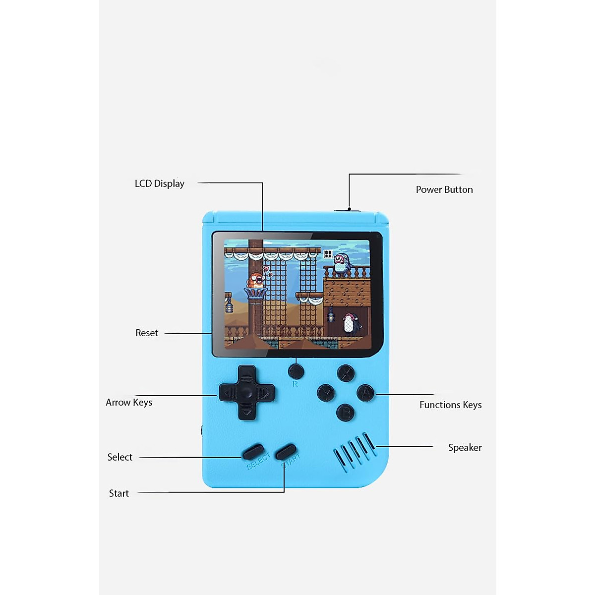 Handheld Game Console with Classical Retro Single and Multiplayer Games, 3.0 Inch Gameboy Kids Screen Portable Retro Video Game Console Support TV Connection (400 Games)
