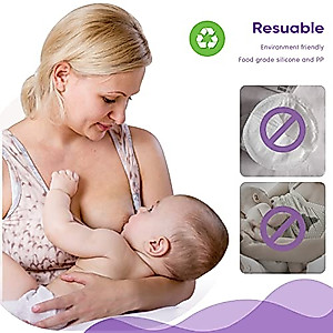 Termichy Milk Collector for Breastfeeding - Soft Breast Shells for Sore Nipples (2 oz/75 ml, 2 pcs)
