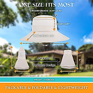 Sun Hat Women-Wide Brim Hiking Hat Women UV Protection Gardening Hat, Foldable & Waterproof Fishing Hat for Women Navy Blue