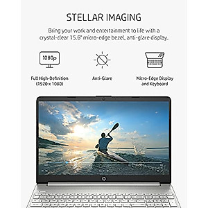 HP 15 Laptop, AMD Ryzen 3 Processor, 8 GB RAM, 256 GB SSD, 15.6” Full HD Windows 10 Home in S Mode, Lightweight Computer With Webcam and Dual Mics, Work, Study, & Gaming (15-ef1050nr, 2021)