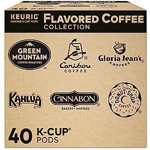 Keurig Flavored Coffee Pods Collection Variety Pack, Single-Serve Coffee K-Cup Pods Sampler, 40 Count