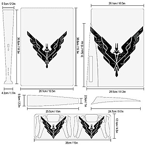 PlayStation 5 optical drive version sticker protective cover, Elite Rank Logo ps5 controller protective shell (compatible with ps5 optical drive)