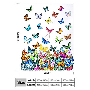 Butterfly Blanket Beautiful Butterfly Throw Blanket Ultra Soft Blankets Lightweight Cozy for Bed Couch Sofa 50"x40"