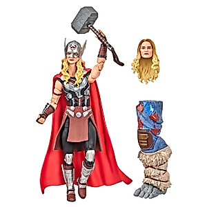 Marvel Legends Series Thor: Love and Thunder Mighty Thor Action Figure 6-inch Collectible Toy, 4 Accessories, 1 Build-A-Figure Part