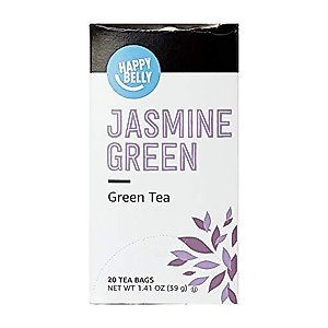 Amazon Brand - Happy Belly Jasmine Green Tea Bags, 20 Count