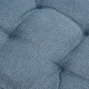 POMIU Outdoor Chair Cushions for Patio and Garden Furniture, Chair Pads Set Premium Comfortable Thick Fiber Fill Tufted Seat Floor Cover (2 Pack, 19" x 19", Dark Blue)