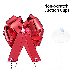 Aidwey Big Gift Wrapping Bows (Red, 18 inch, 1 Pack) for Large Gift Decoration. Big car bows, Christmas Bows, Birthday Bows, Large Bow, Big Red Bow, Giant Bow.