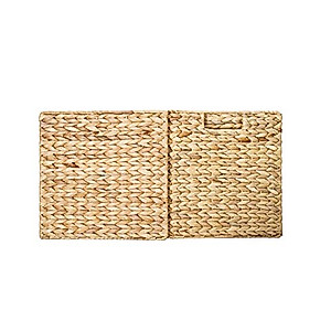 Trademark Innovations Foldable Hyacinth Storage Baskets with Iron Wire Frame (Set of 4)